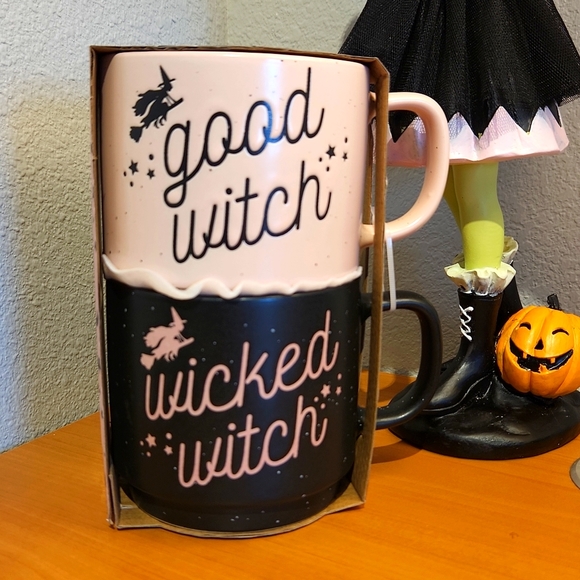 Cobwebs And Cauldrons | Holiday | Wicked Good Witch Mugs Set Of 2 ...